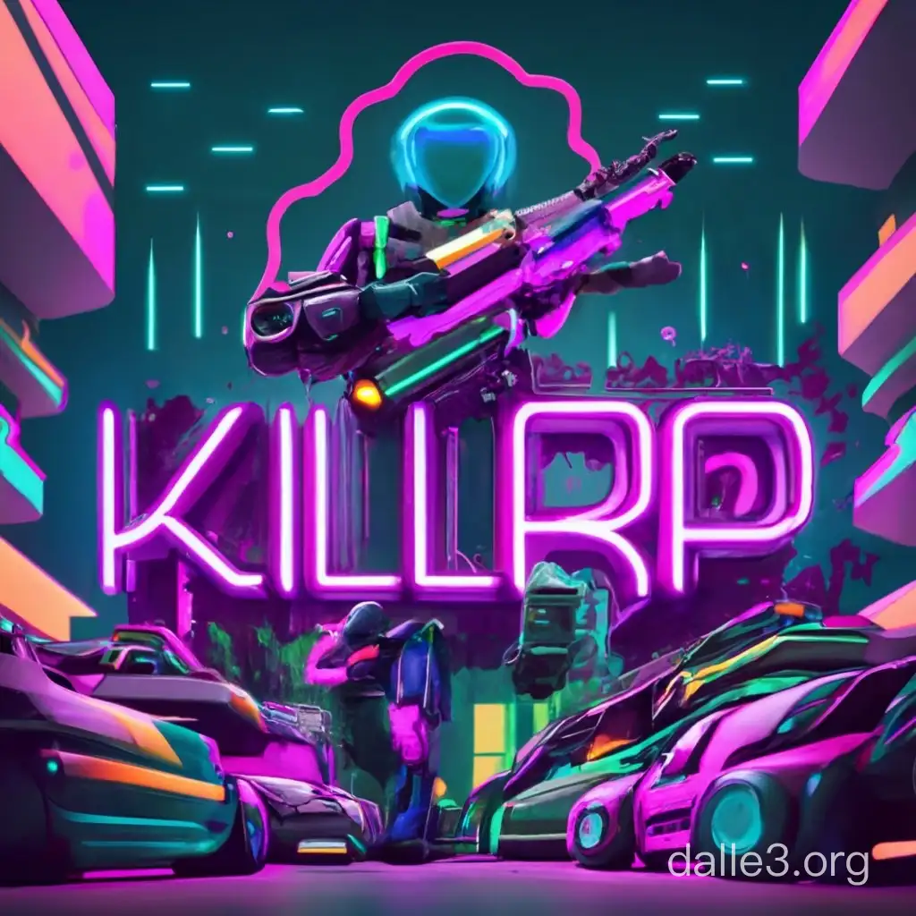 Futuristic 96x96 Pixel Image Neonlit KILLRP with Diverse Weapons ...