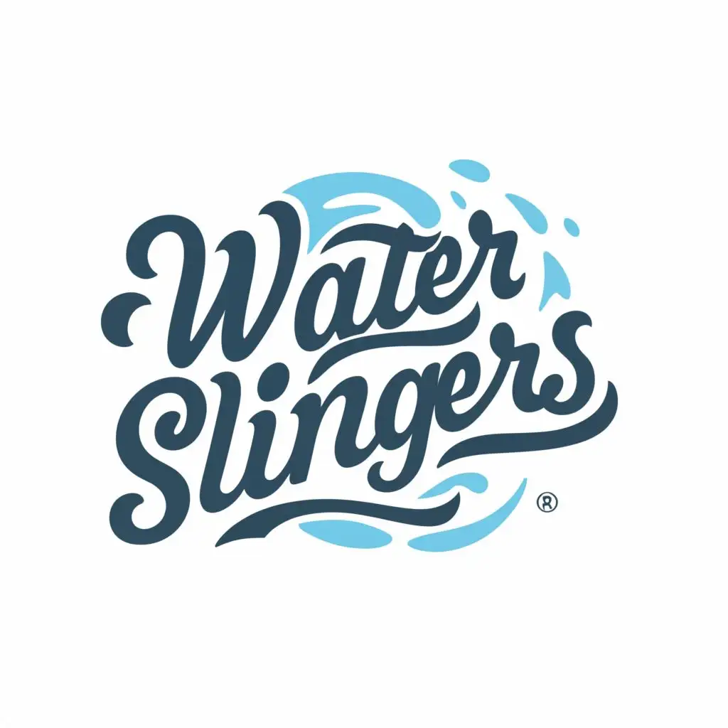 LOGO Design For Water Slingers Refreshing Aquatic Theme with Dynamic ...