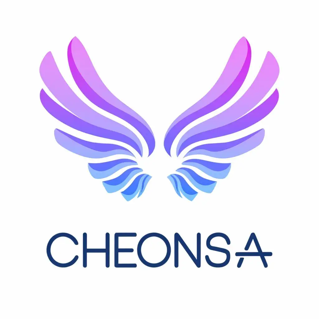 LOGO Design For Cheonsa Realistic Angel Wings on Clean White Background ...