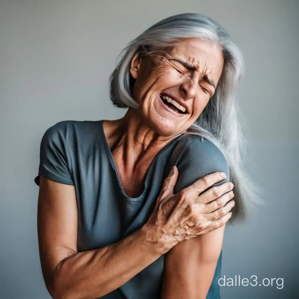 Mature Woman Expressing Realistic Joint Pain | Dalle3 AI