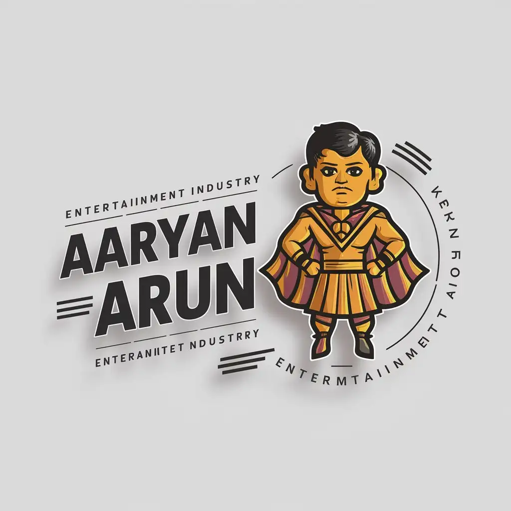 LOGO Design For AARYAN ARUN Dynamic Mallu Boy Super Hero Theme with ...