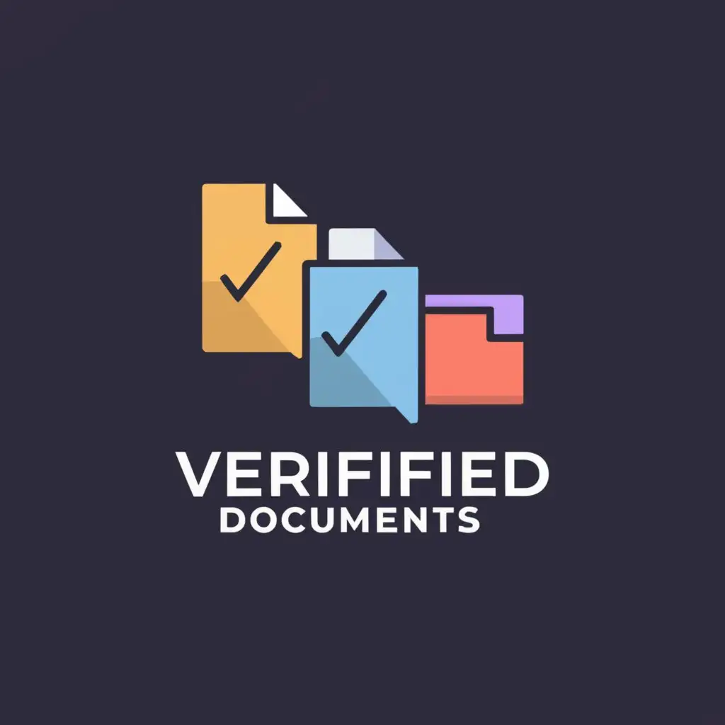 LOGO Design for Verified Documents Clear and Professional Emblem Featuring Document Symbol | AI ...