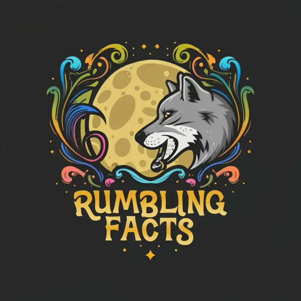 LOGO Design For Rumbling Facts Vibrant Wolf Moon Facts Emblem for ...
