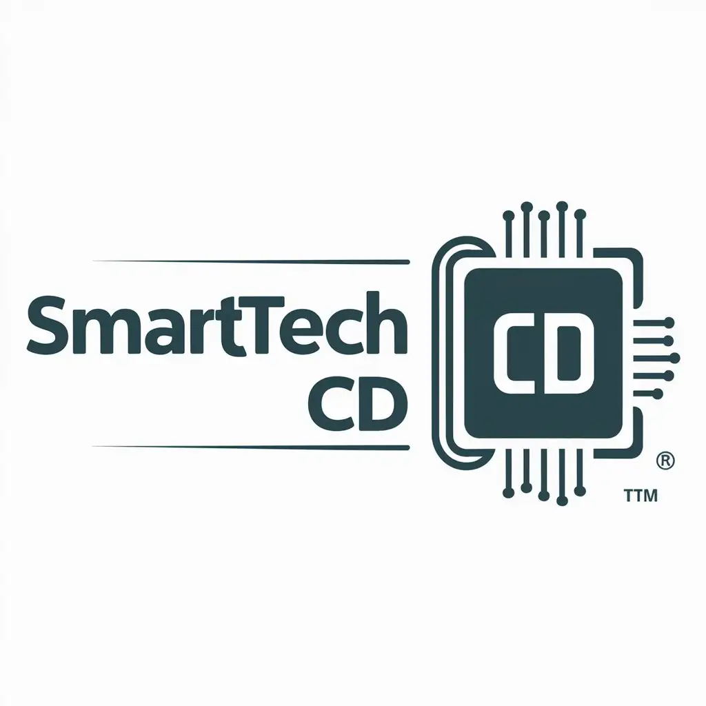 LOGO Design for SmartTech CD Modern Computer Icon for Technology ...