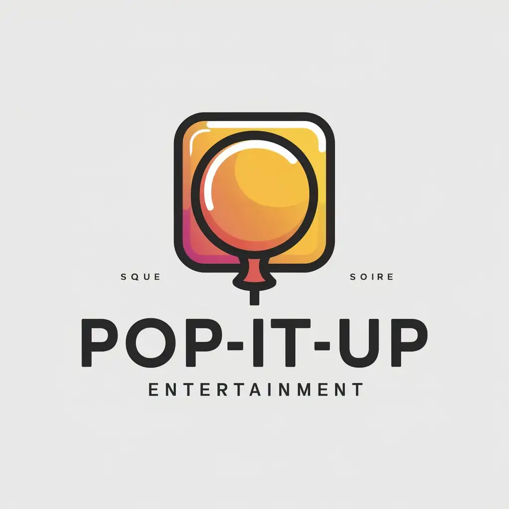 LOGO Design For PopItUp Squared Balloon in Entertainment Industry | AI ...