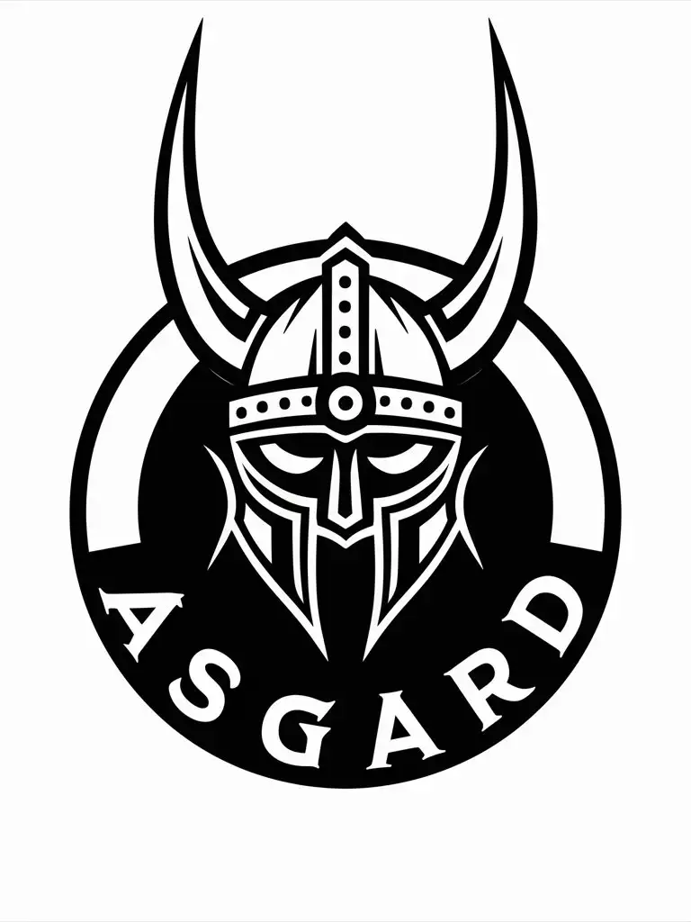 Majestic Asgard Logo Featuring Mythical Norse Symbols | Dalle3 AI