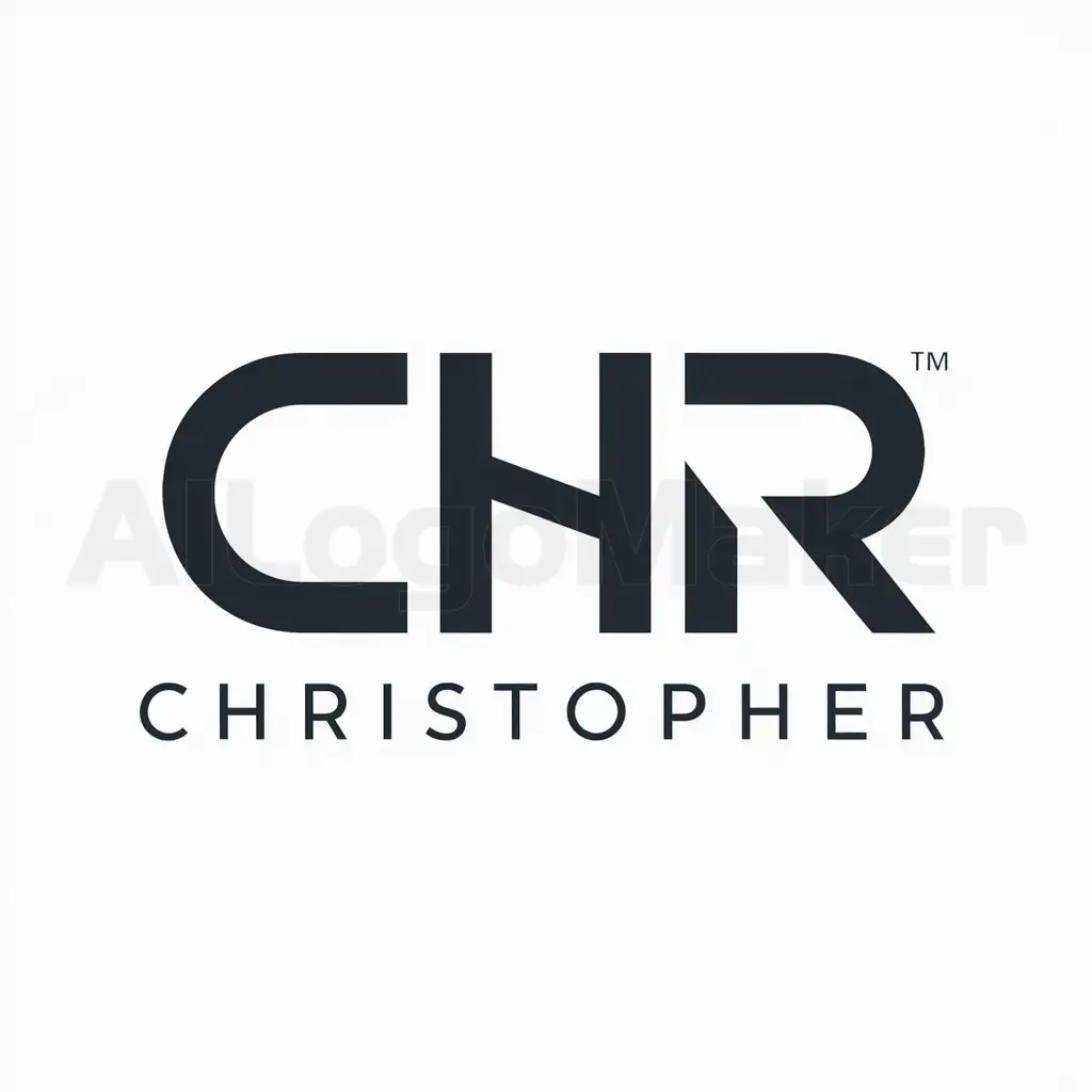 LOGO Design For Christopher Minimalistic CHR Text with a Modern Twist ...