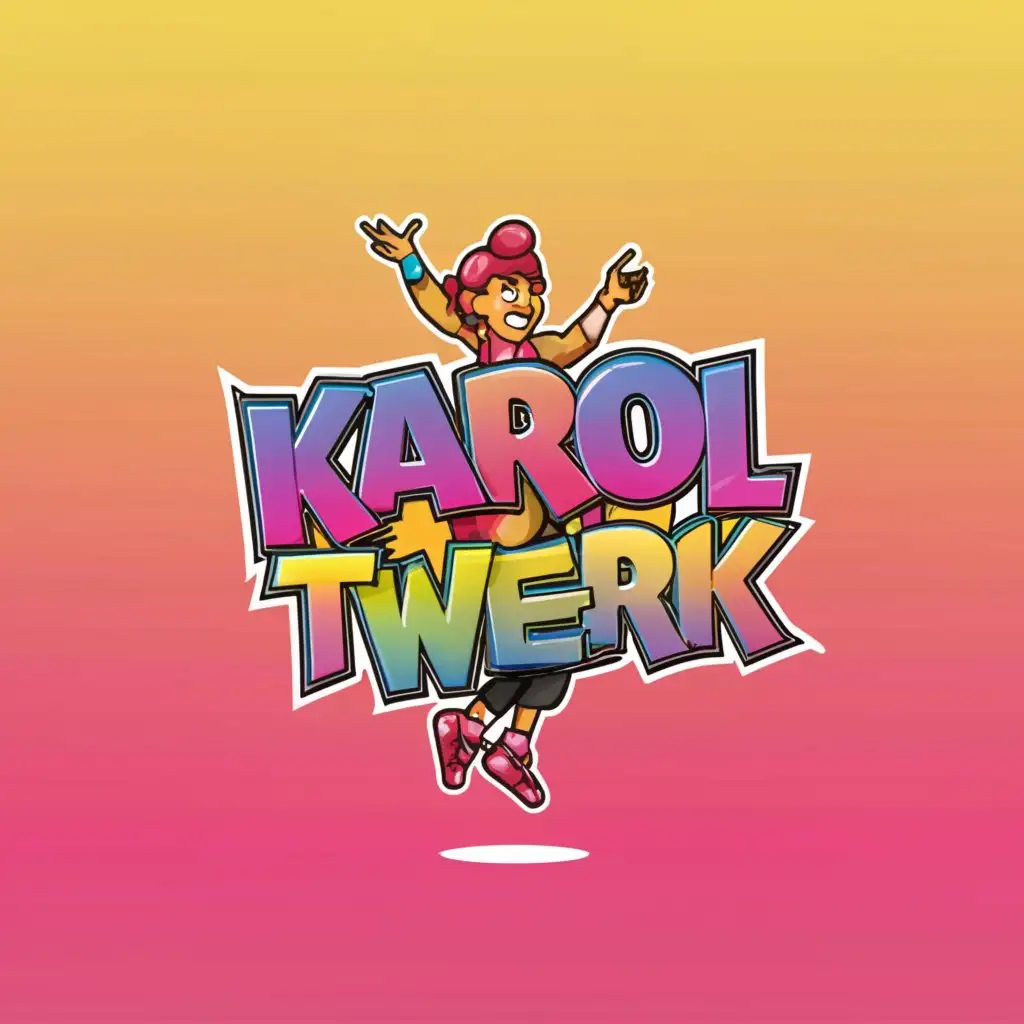 LOGO Design for Karol Twerk Dancing Cartoon Silhouette with Clear ...