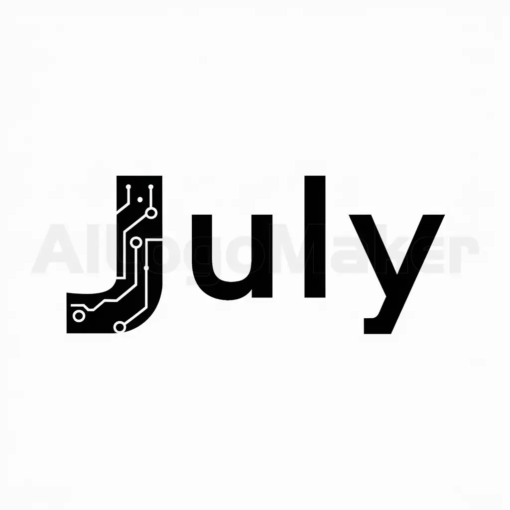 LOGO Design For July Modern J Symbol for the Technology Industry | AI ...