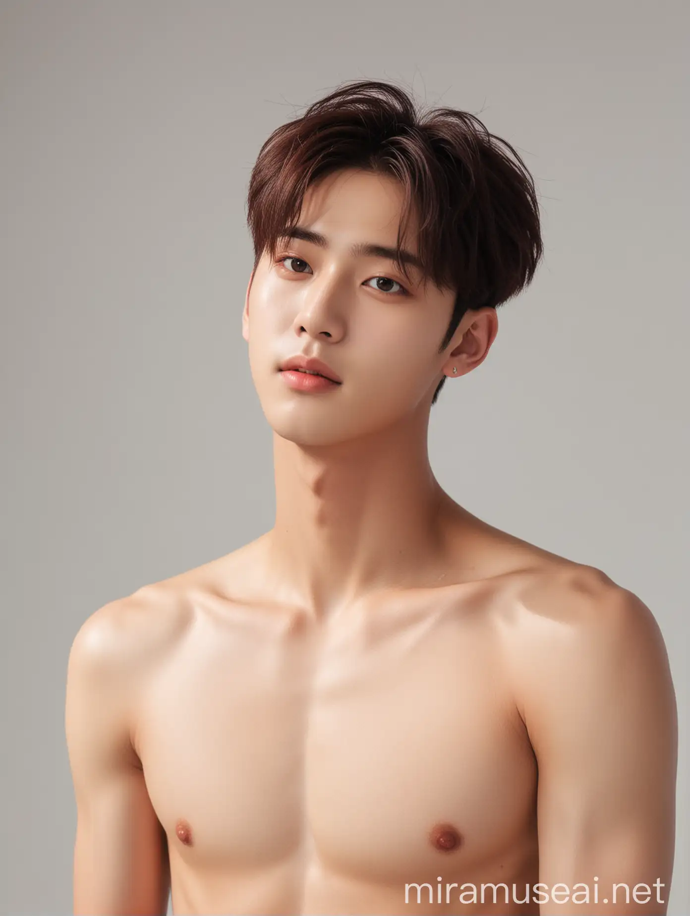 Handsome Kpop Idol Pose Like Cha Eun Woo Of Astro Shirtless Muse Ai