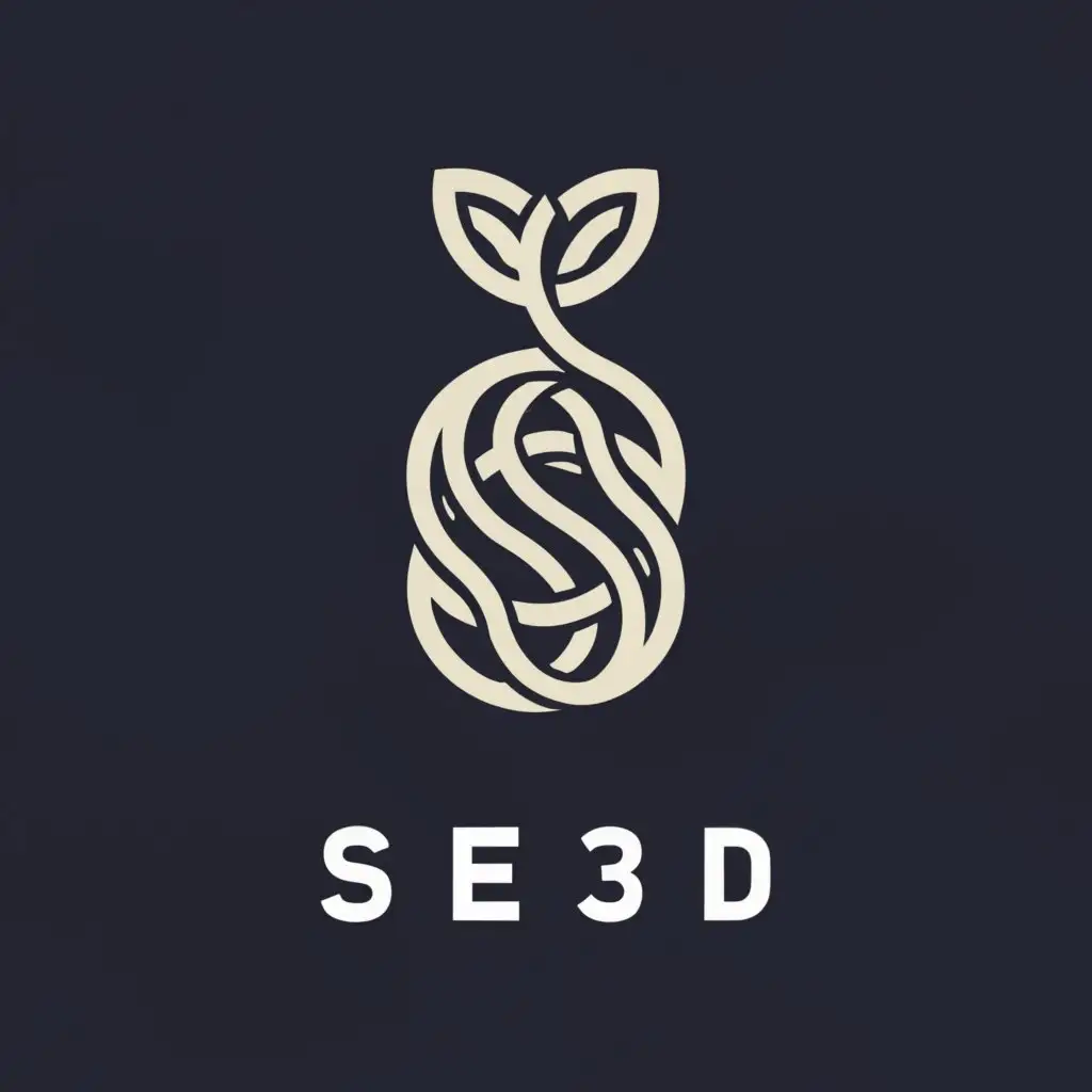 LOGO Design For SE3D TechInspired Seed Symbol with Clean Background ...