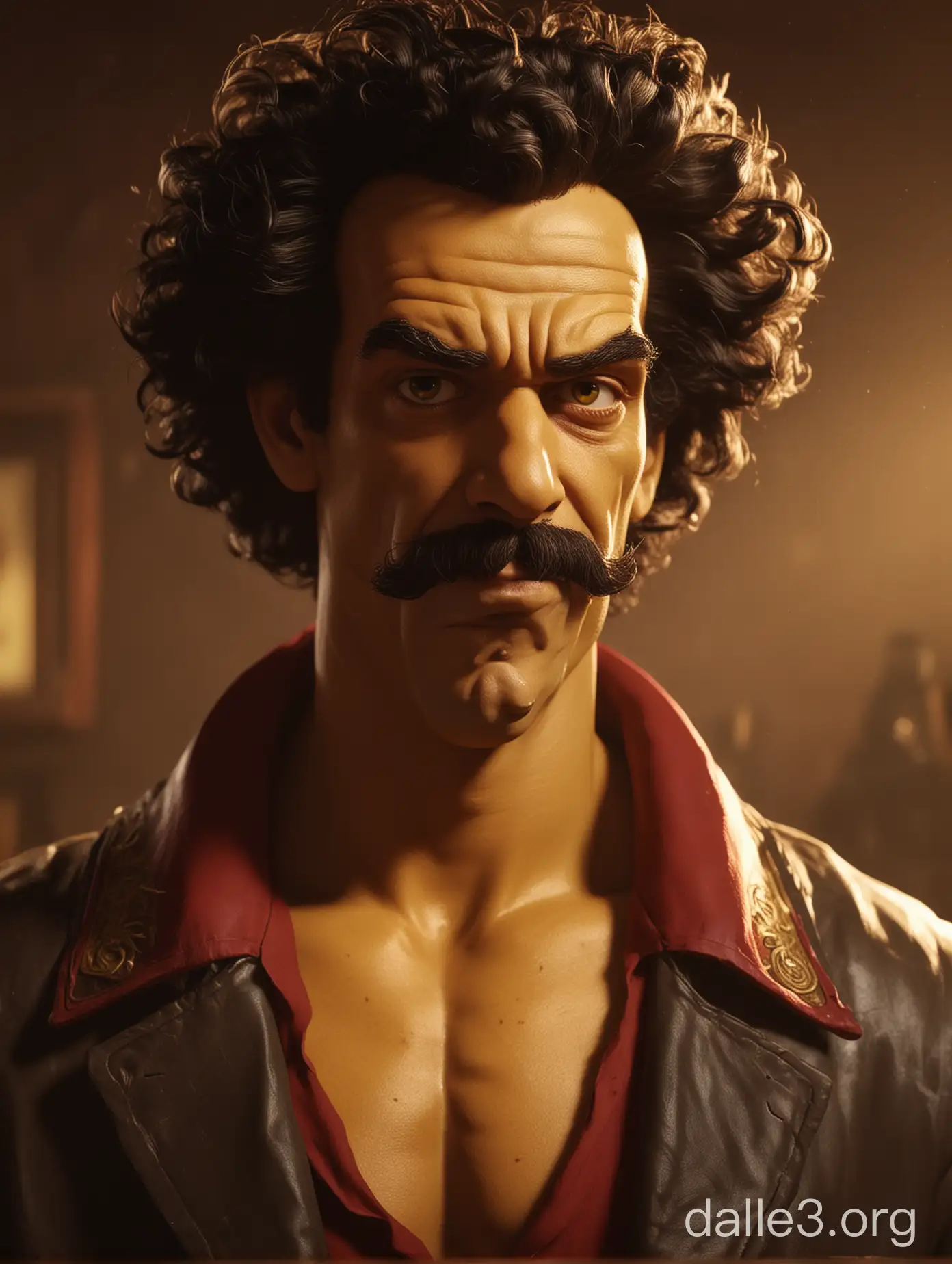 Simpson Character Rendered in Hercule Mr Satan Style with Cinematic ...