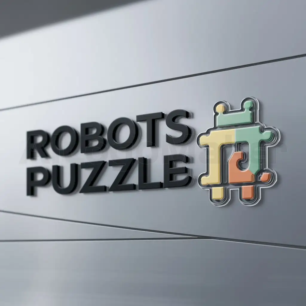 LOGO Design For Gizmo Puzzles Modern Robot Theme with Clear Background ...
